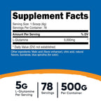500g L-Glutamine powder for recovery
