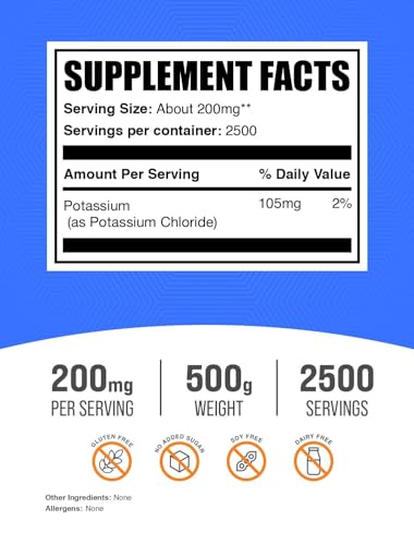500g potassium chloride for daily nutrition