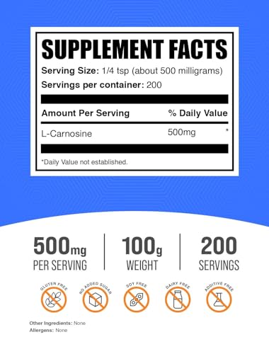 500mg acetyl-l-carnitine per serving