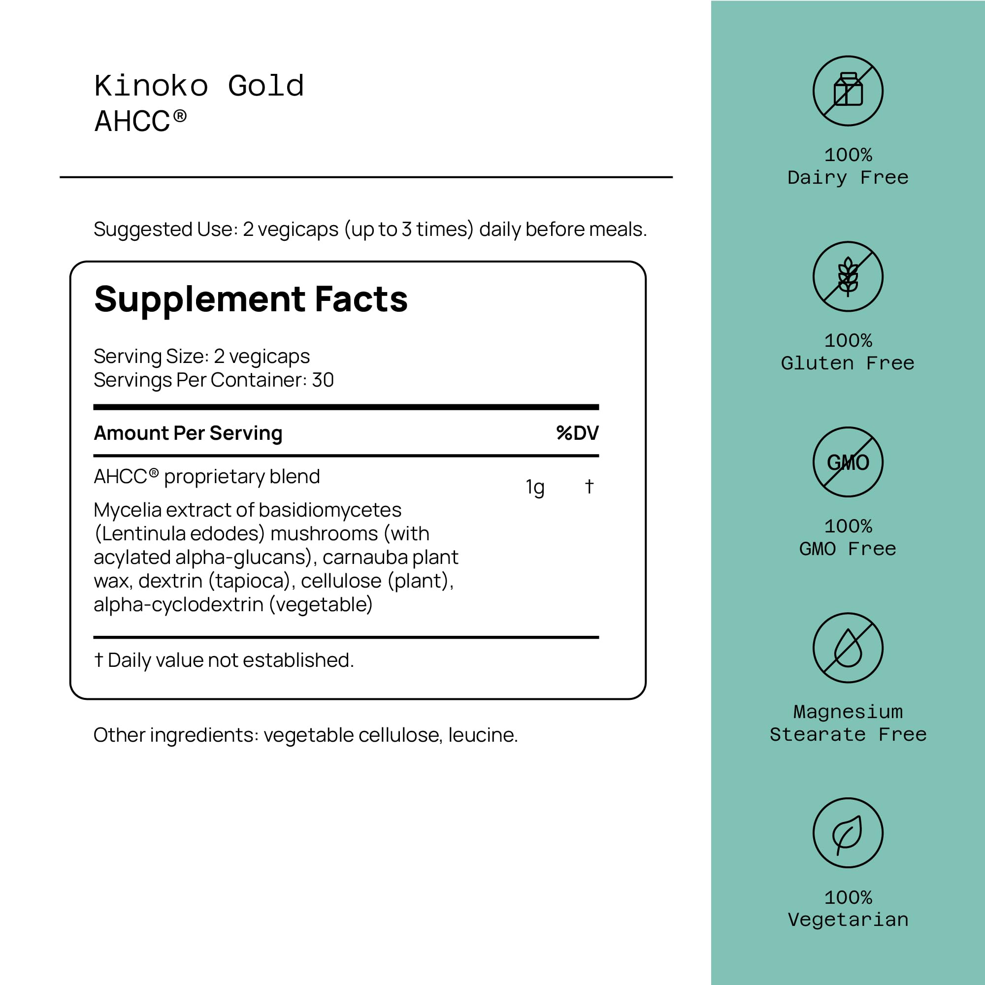 500mg AHCC capsules for health