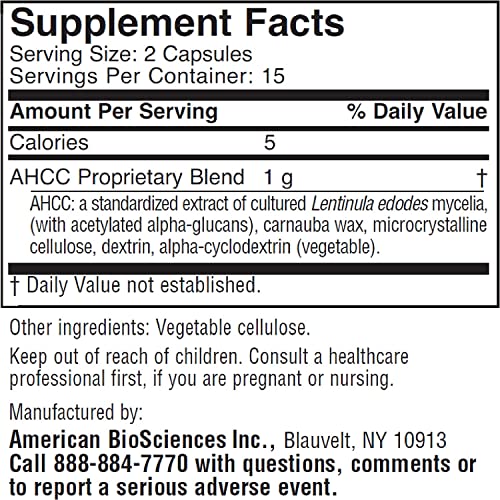 500mg AHCC for enhanced health