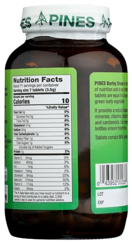 500mg barley grass tablets for wellness