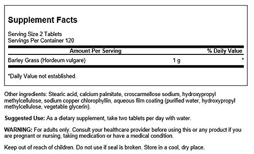 500mg barley grass tablets for wellness