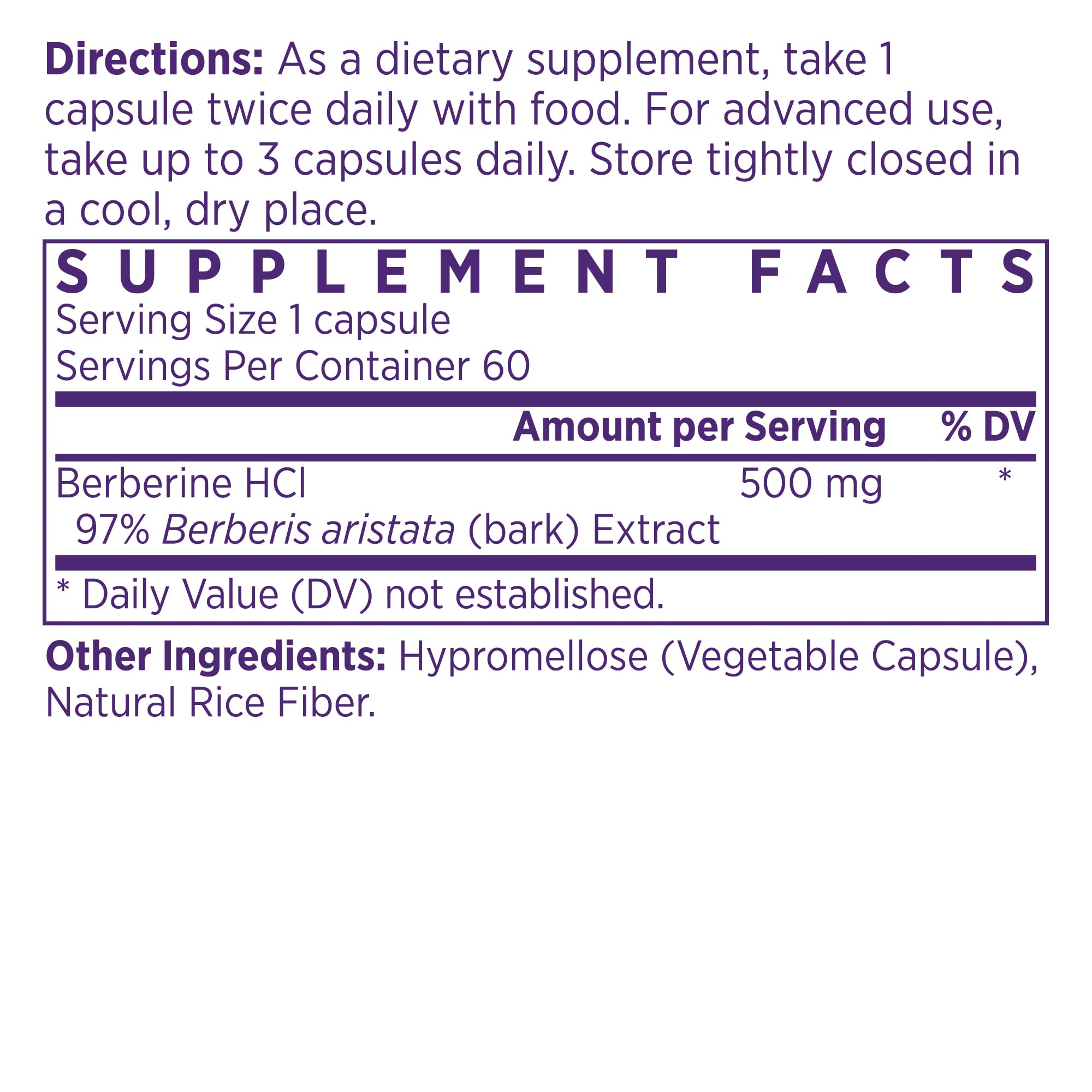 500mg berberine capsules for wellness