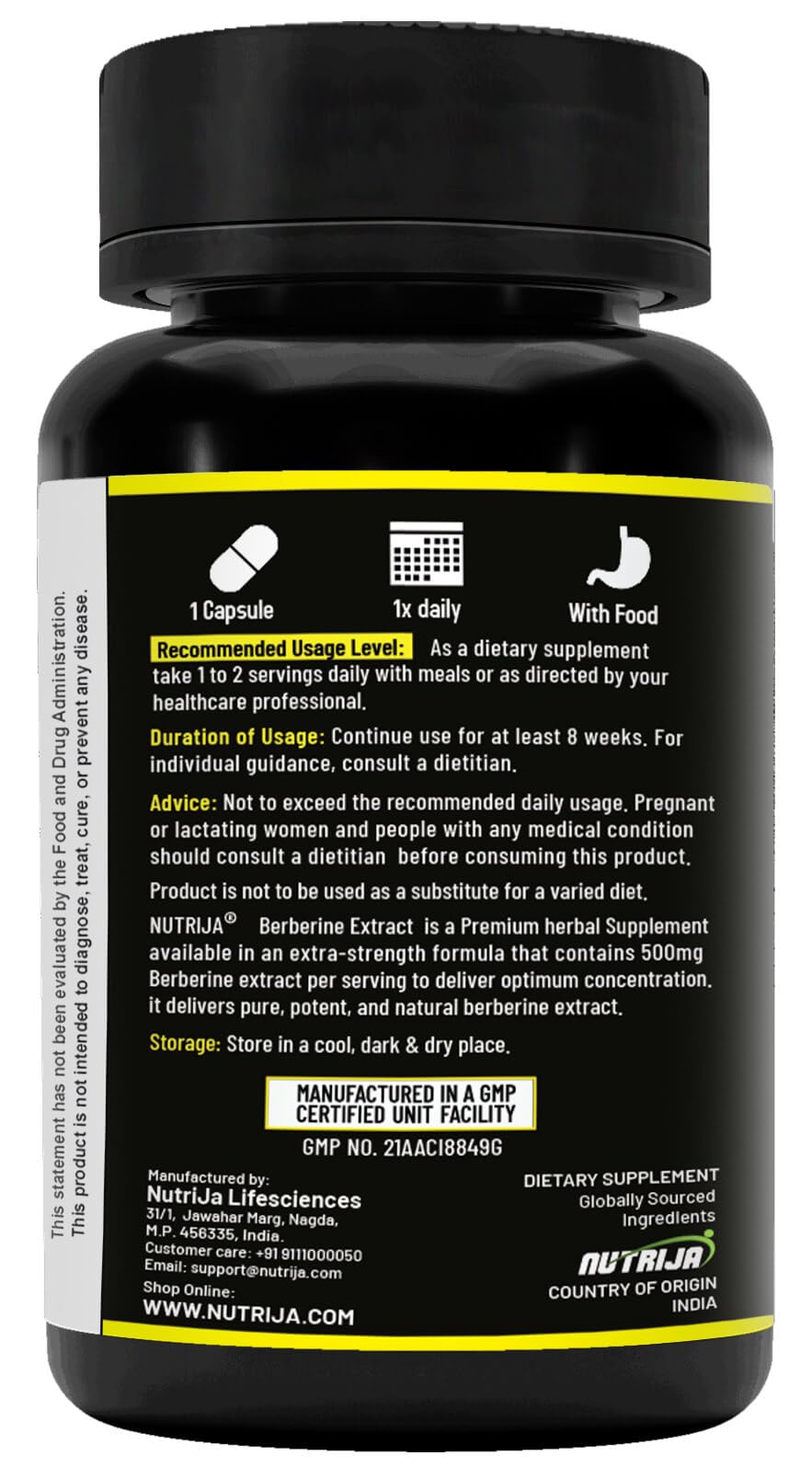 500mg berberine for daily wellness
