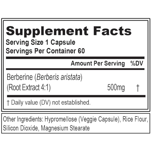 500mg berberine for improved health