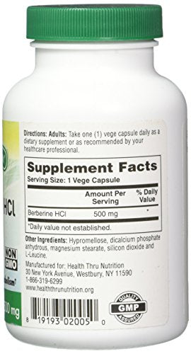 500mg Berberine HCL dosage