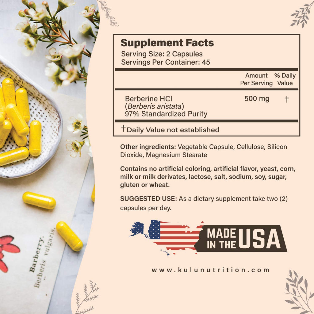 500mg berberine HCl dosage