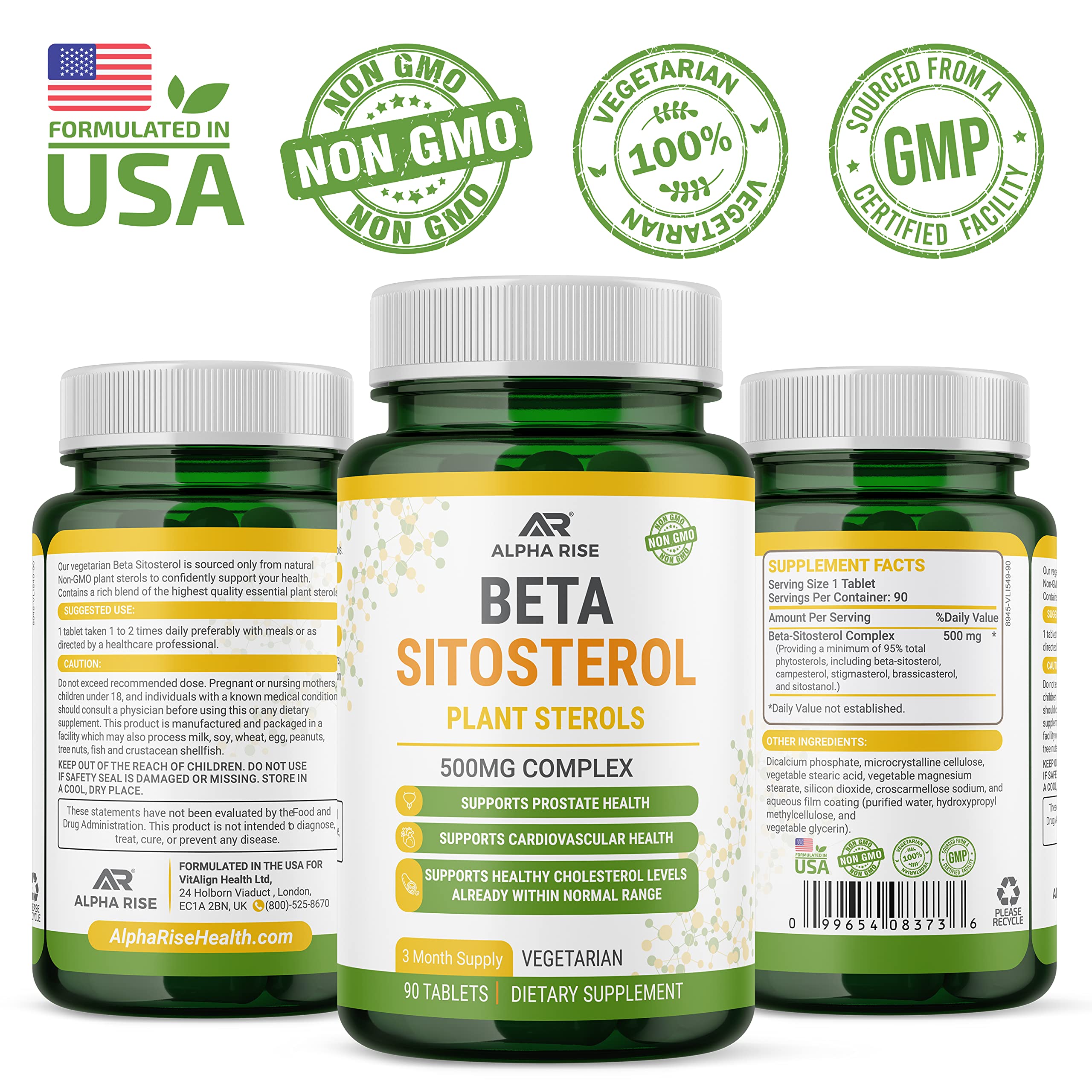 500mg Beta Sitosterol for vitality