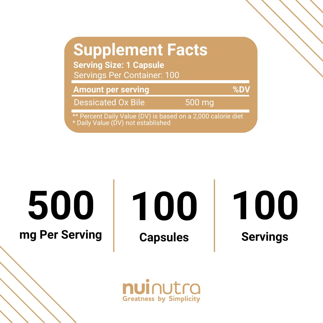 500mg bile supplement for digestion