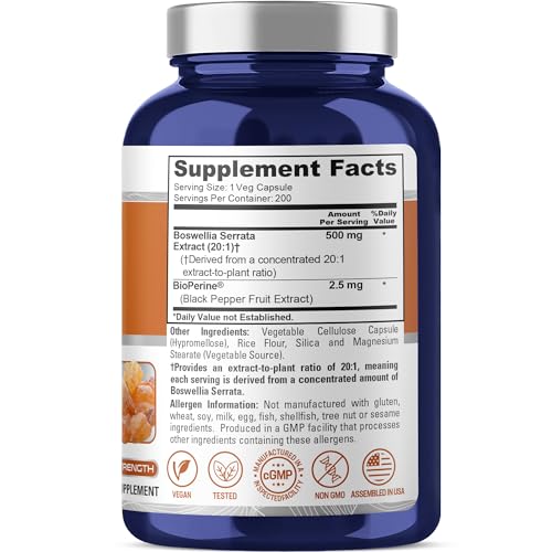 500mg boswellia serrata extract dosage