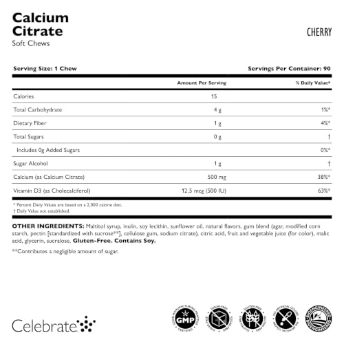 500mg calcium citrate for strong bones