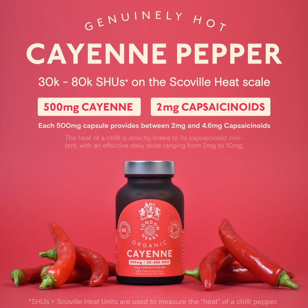 500mg cayenne capsules with capsaicin