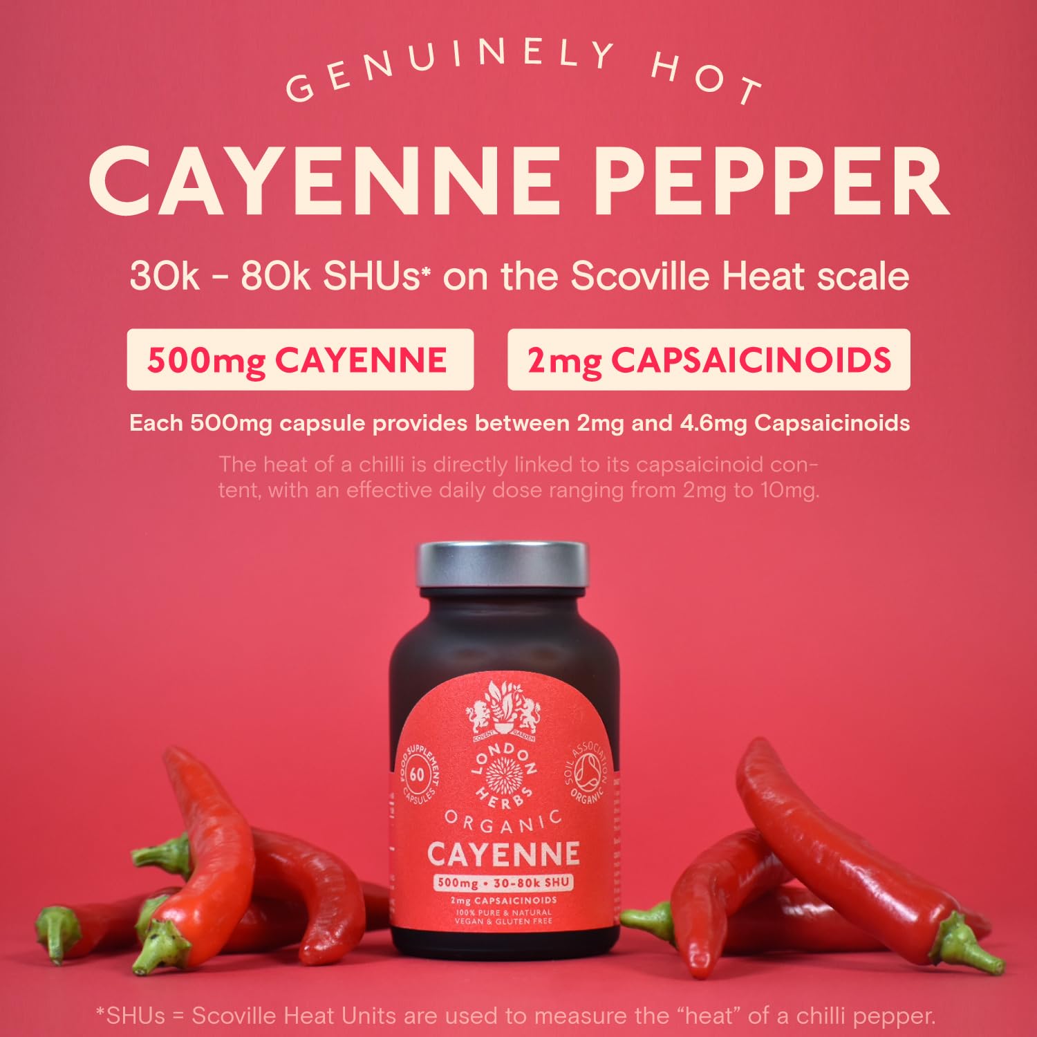 500mg cayenne capsules with capsaicin