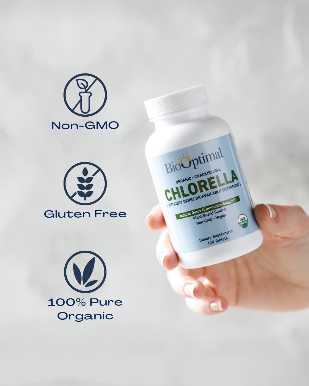 500mg chlorella tablets for daily nutrition
