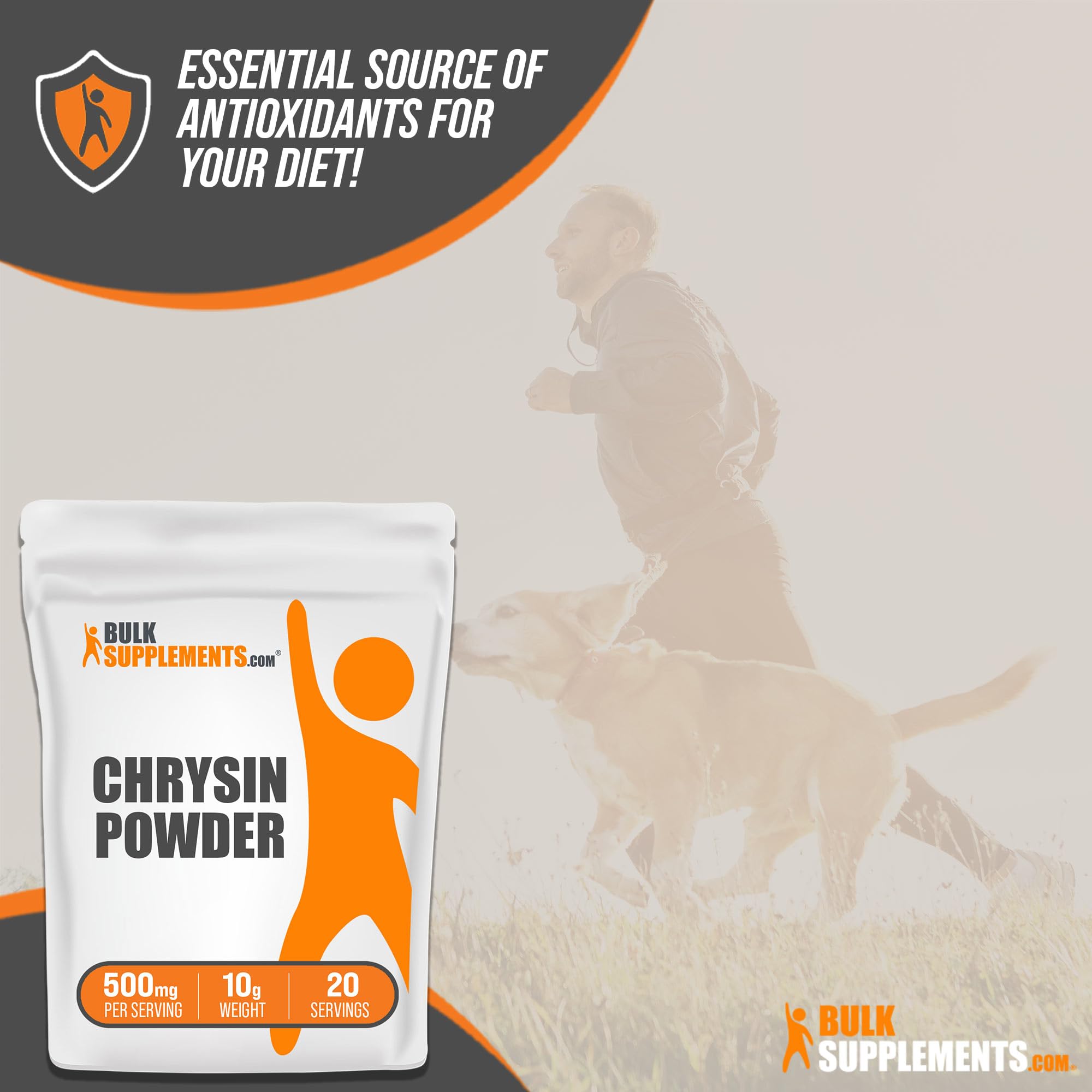 500mg chrysin powder for overall health