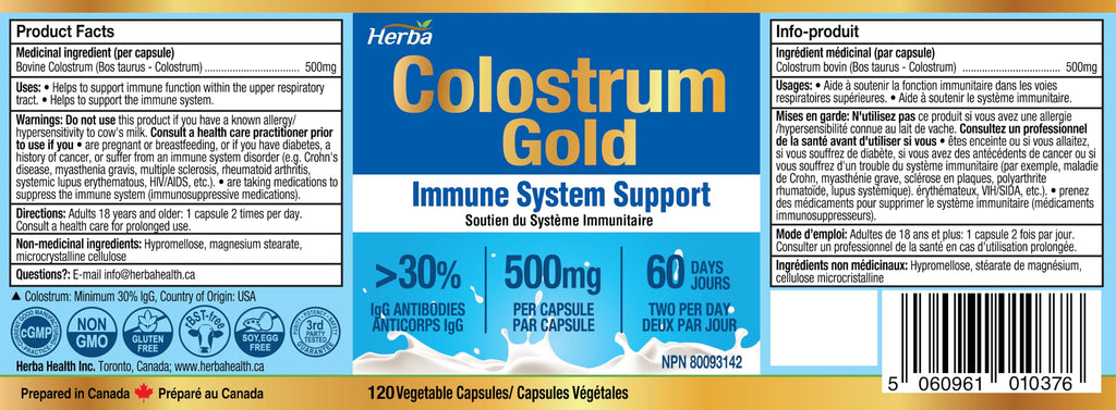 500mg colostrum for daily wellness