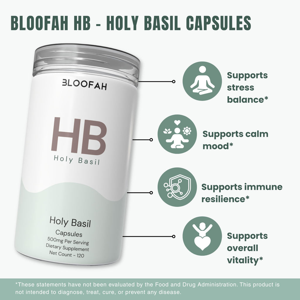 500mg concentrated holy basil capsules