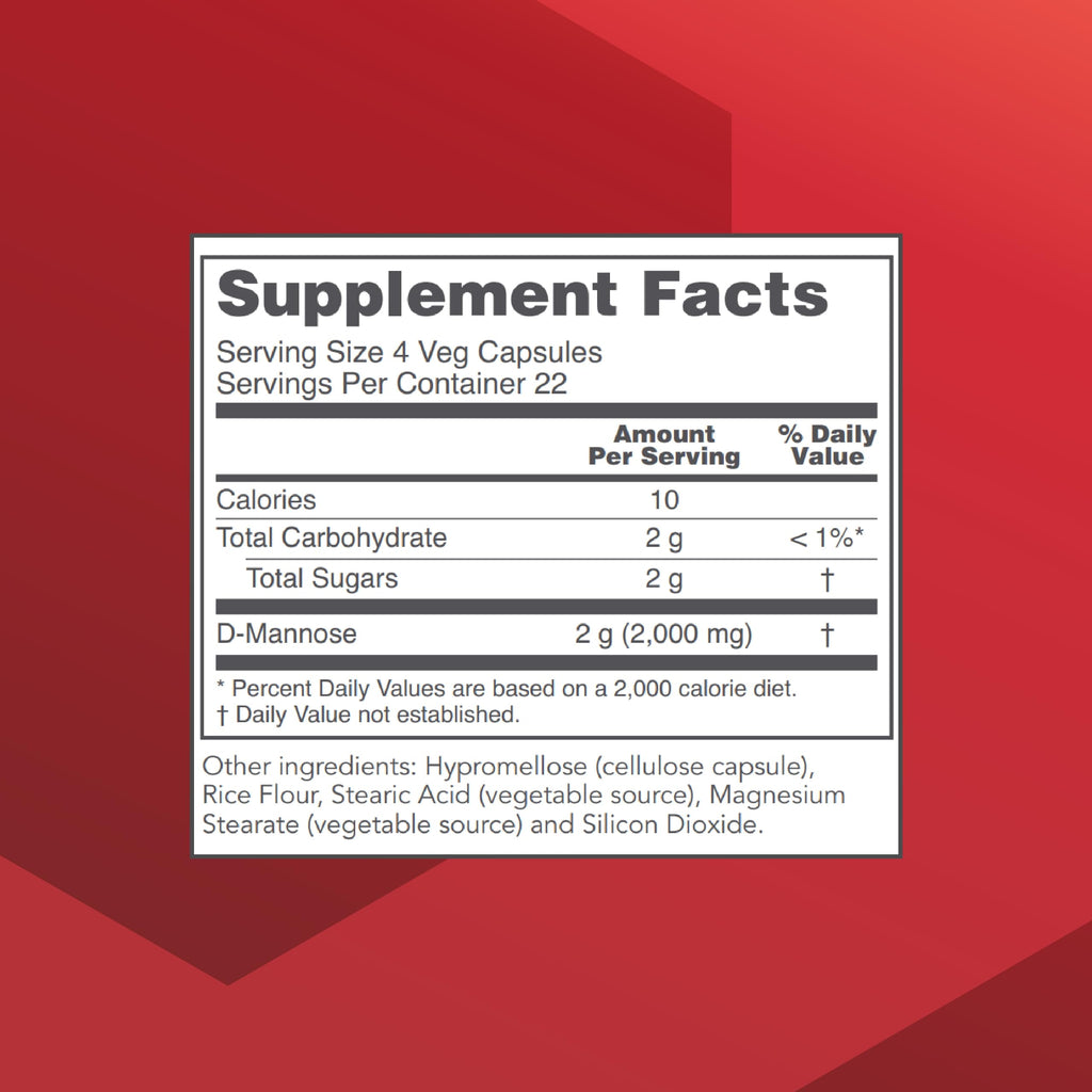 500mg D-Mannose for urinary tract support