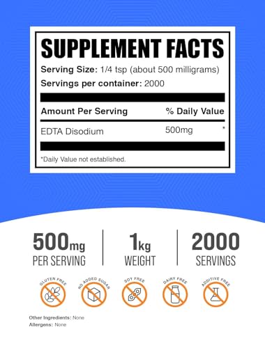 500mg disodium EDTA per serving