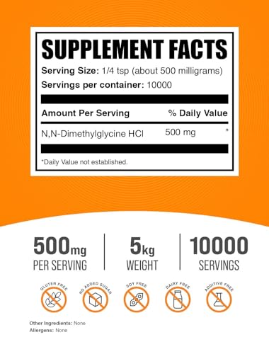 500mg DMG HCl per serving