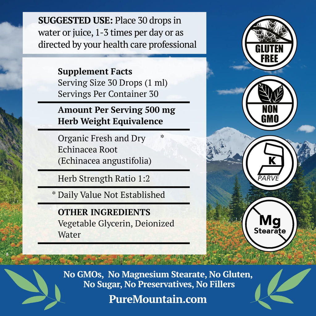 500mg echinacea angustifolia root supplement