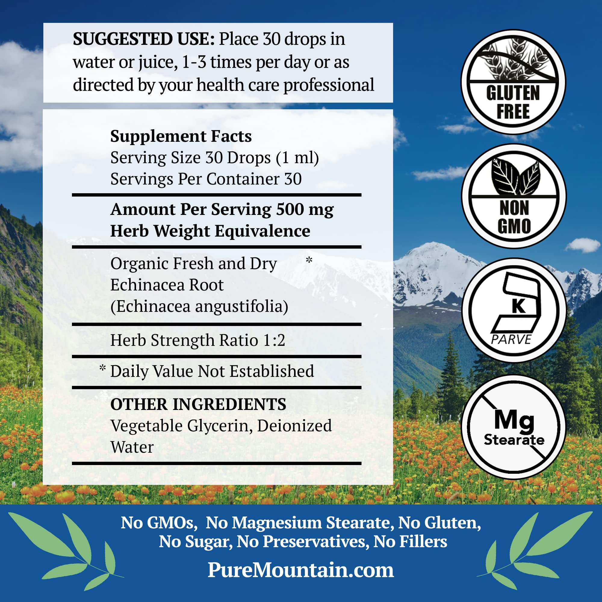 500mg echinacea angustifolia root supplement