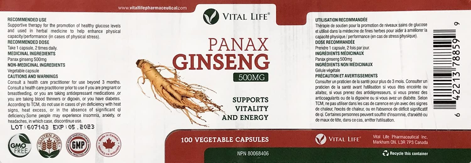 500mg ginseng capsules for wellness