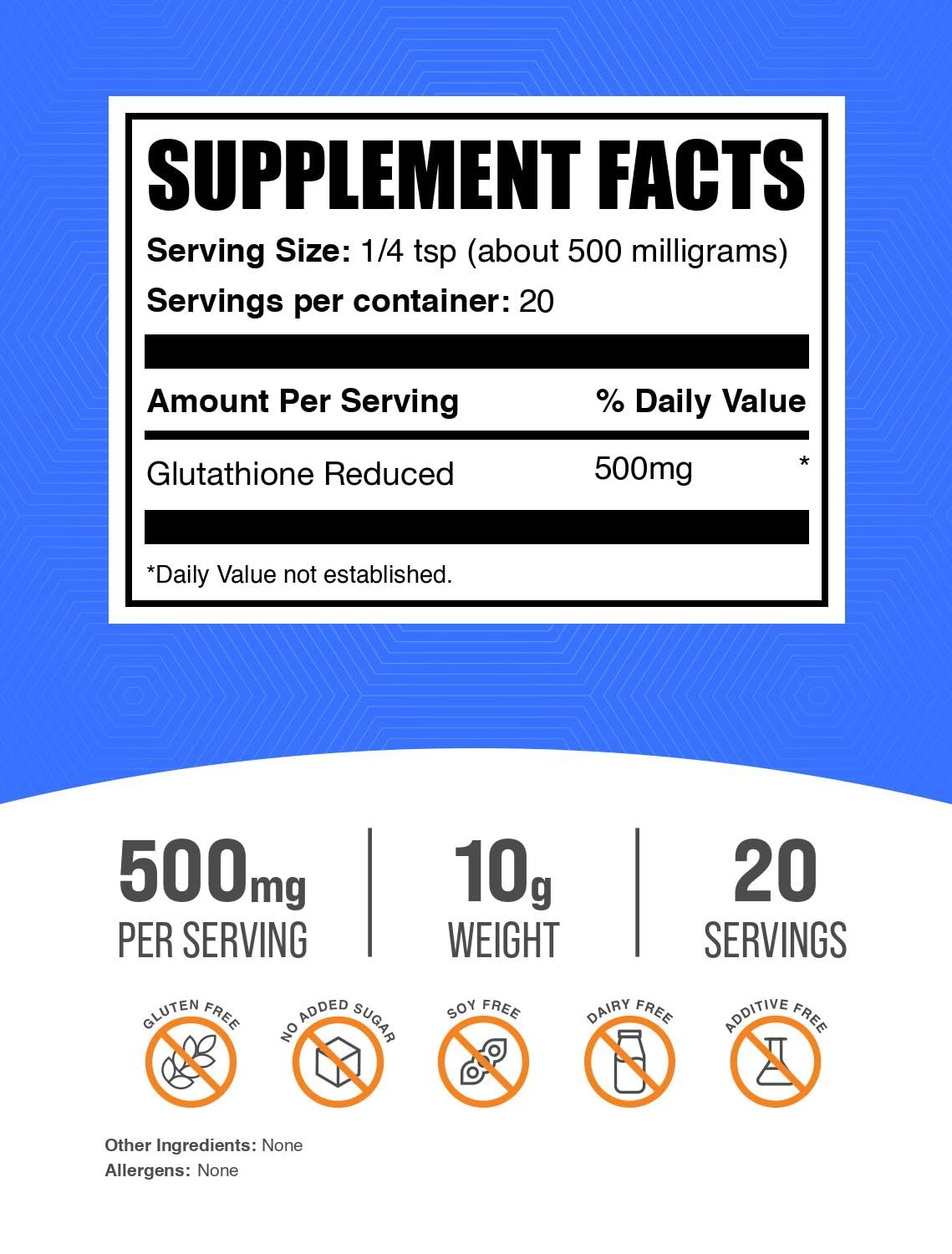 500mg glutathione for immune support