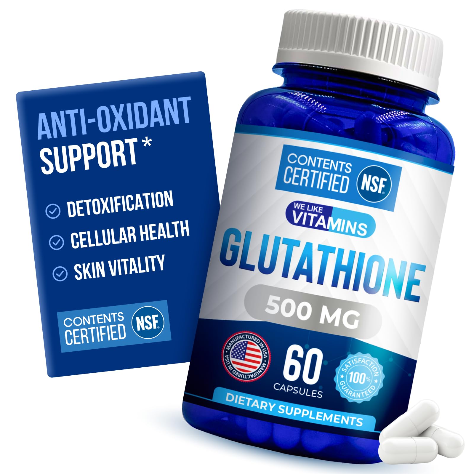 500mg glutathione supplement for immunity