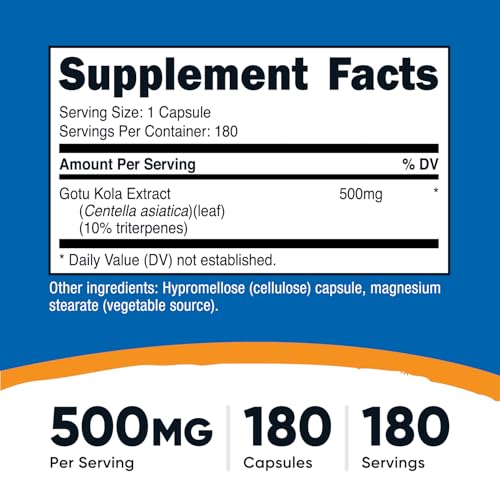 500mg gotu kola vegetarian capsules
