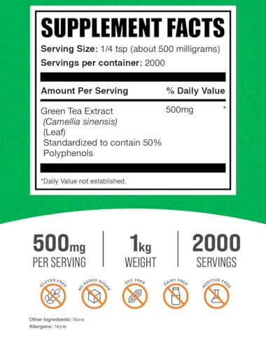 500mg green tea per serving