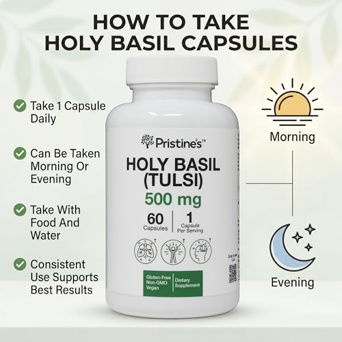 500mg holy basil for everyday calm