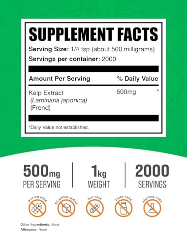 500mg kelp extract per serving