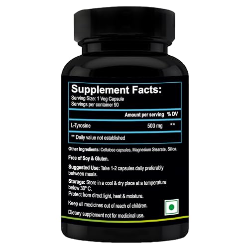 500mg L-Tyrosine capsules for mood support