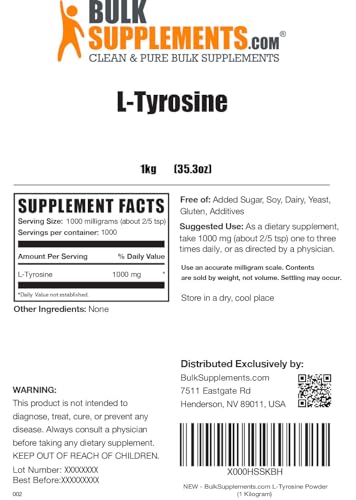500mg l-tyrosine per serving size