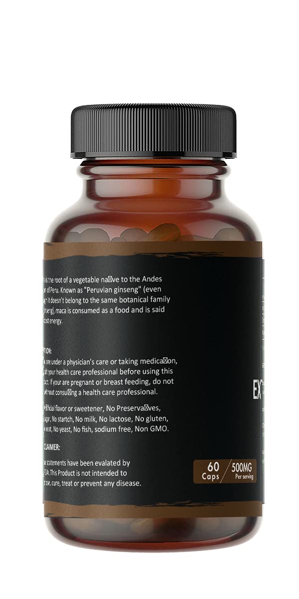 500mg maca capsules for daily health