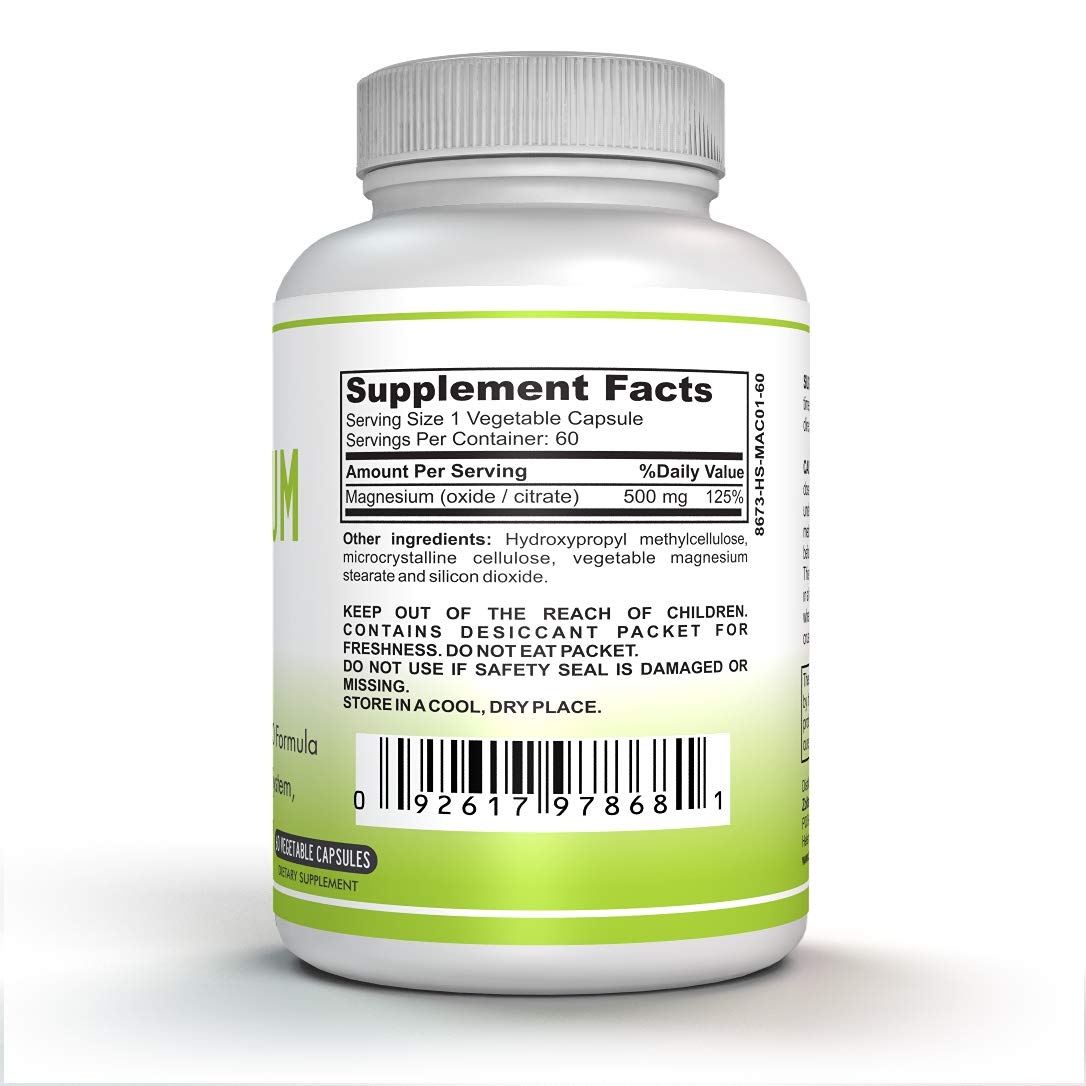 500mg magnesium citrate for energy
