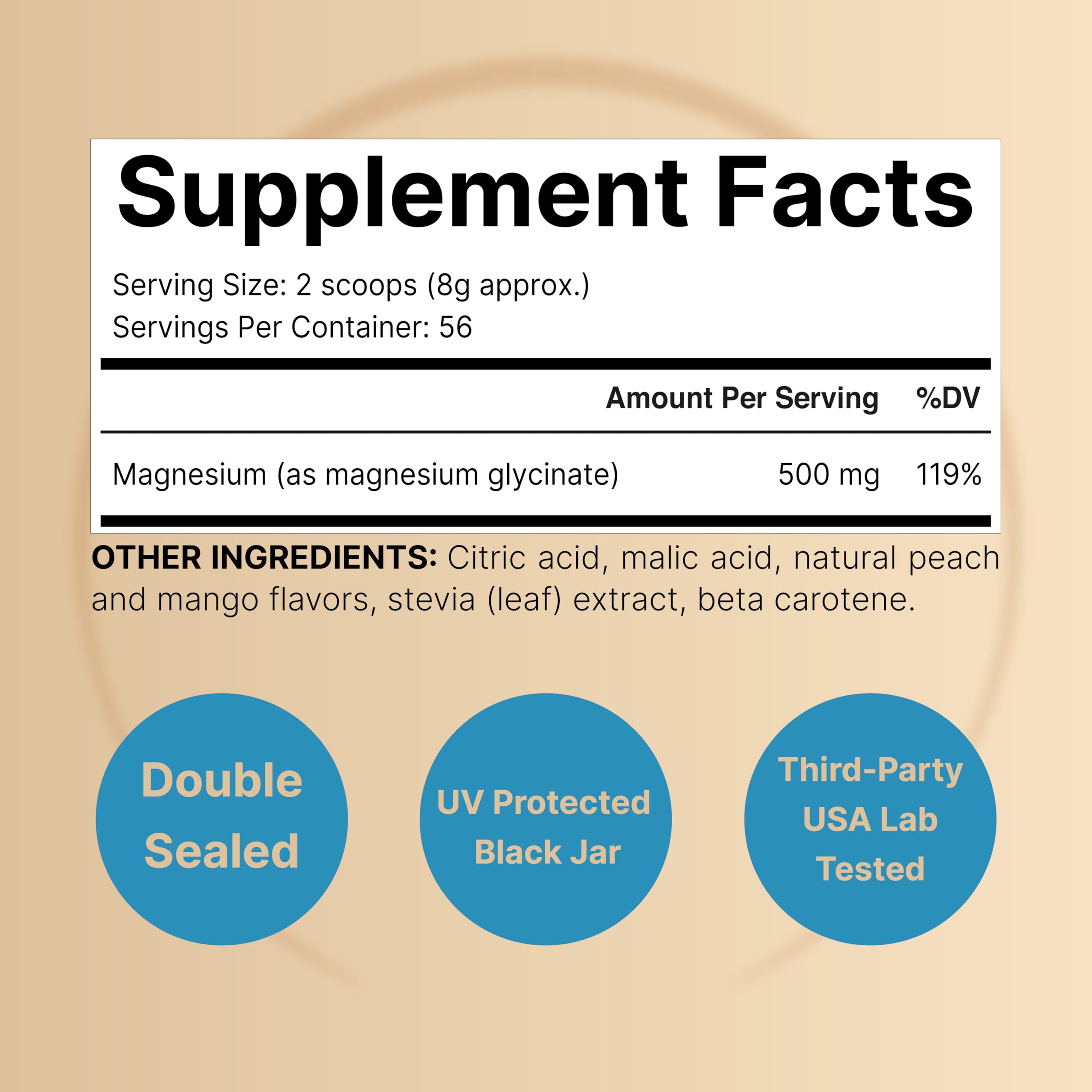 500mg magnesium glycinate for total relief