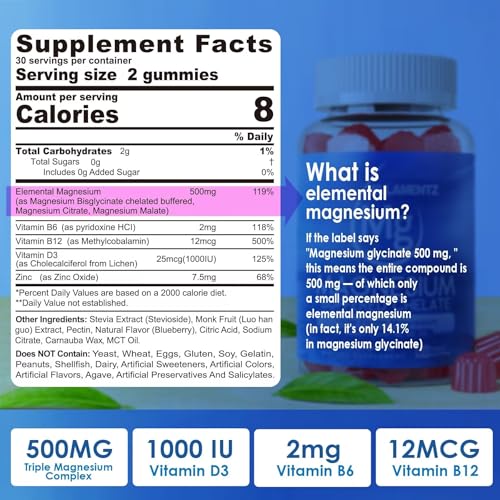 500mg magnesium gummies for muscle support