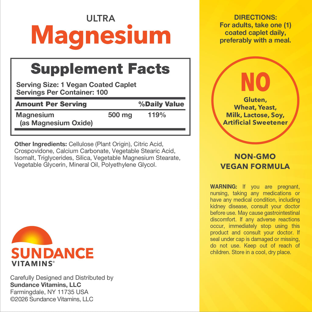 500mg magnesium oxide for muscle support
