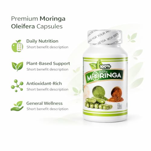 500MG moringa for natural energy boost