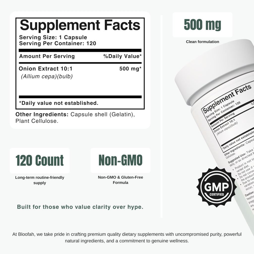 500mg onion extract for daily health