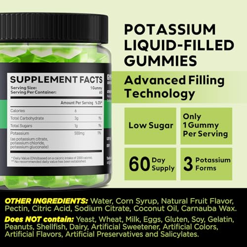 500mg potassium gummies for energy