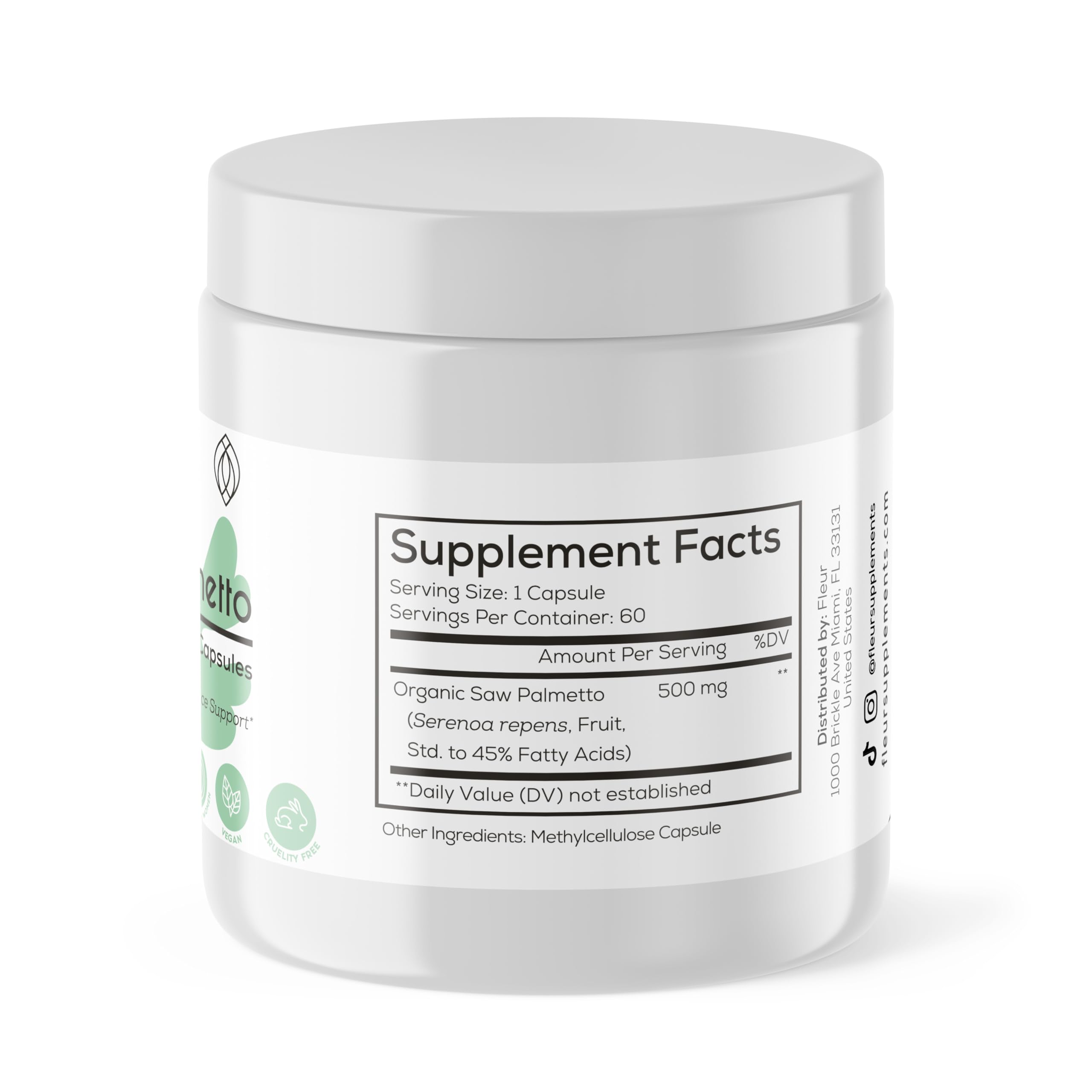 500mg saw palmetto capsules for men