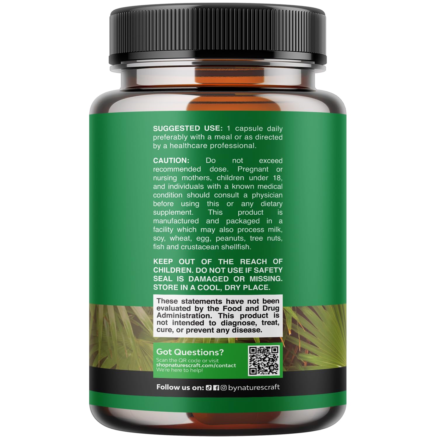 500mg saw palmetto per serving