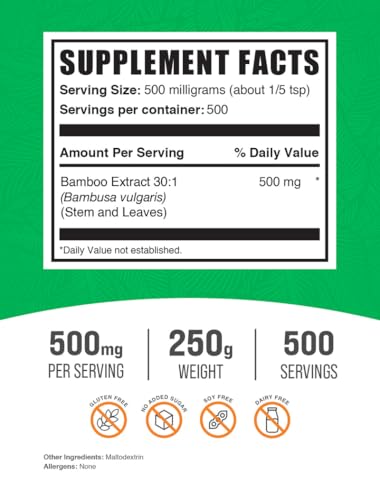 500mg serving of bamboo extract