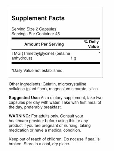 500mg trimethylglycine for optimal health