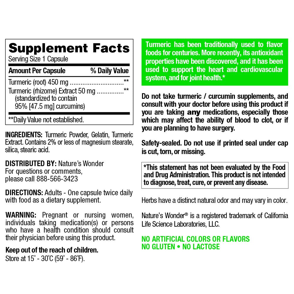500mg turmeric capsules for health