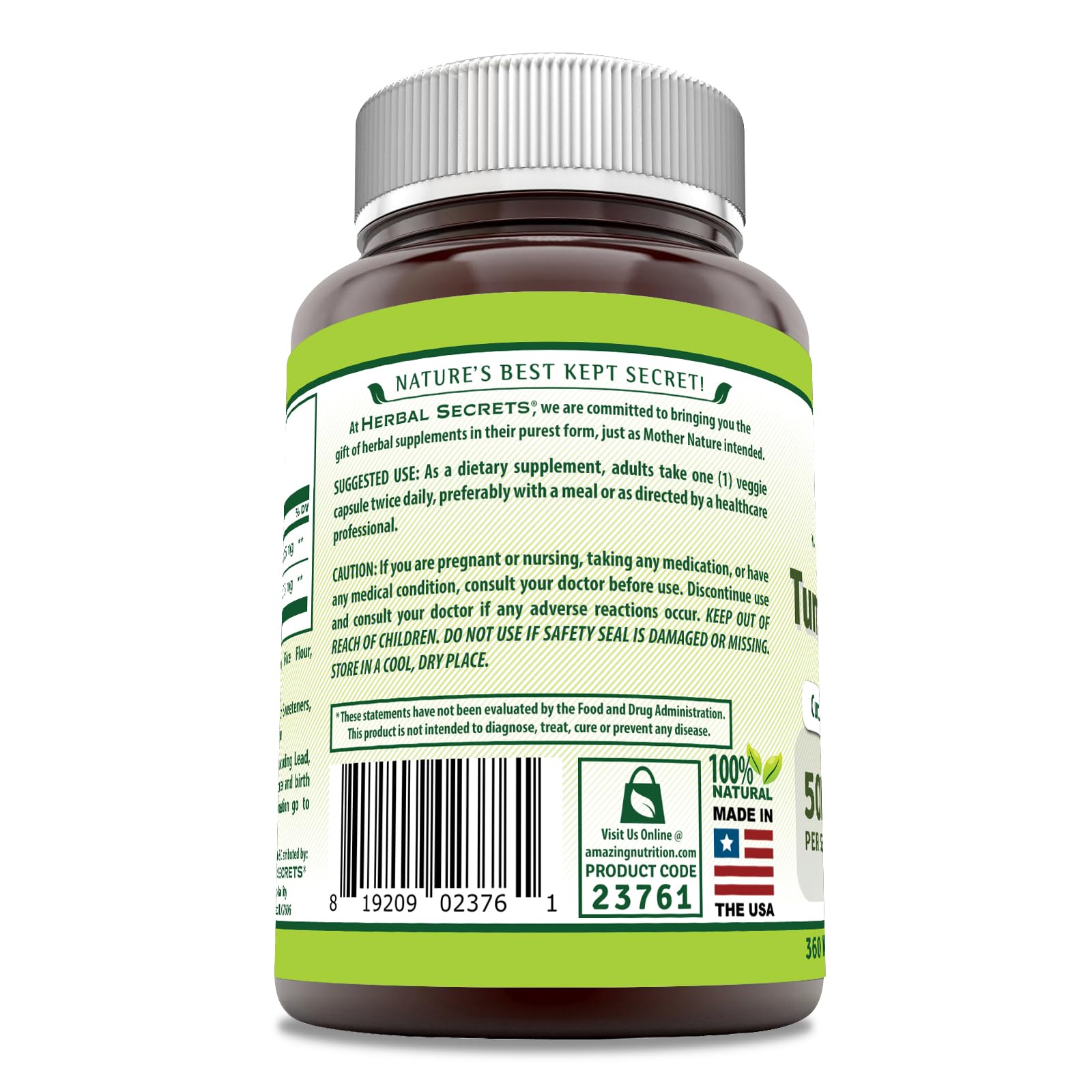 500mg turmeric capsules for vitality